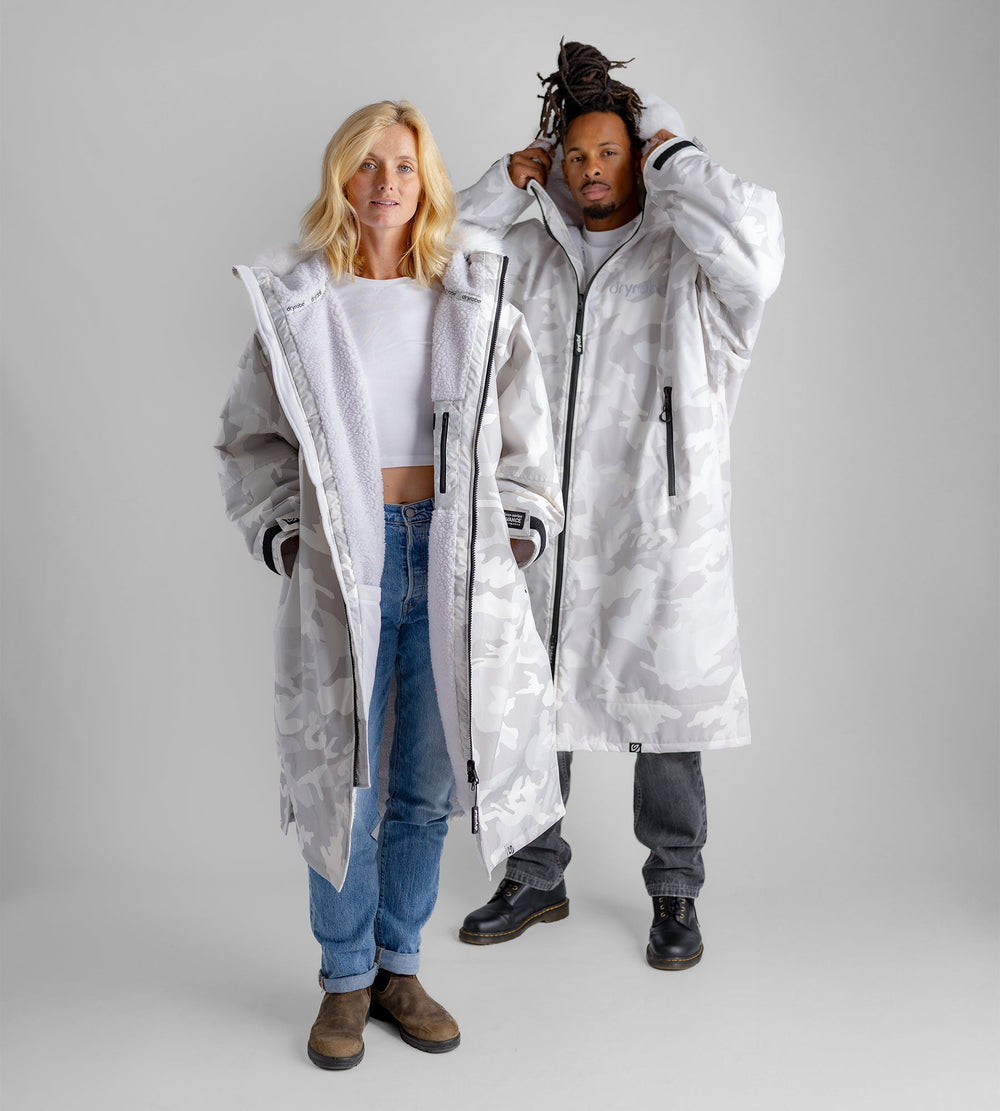 Alpine White Camo Long Sleeve Advance Changing Robe | Dryrobe ...