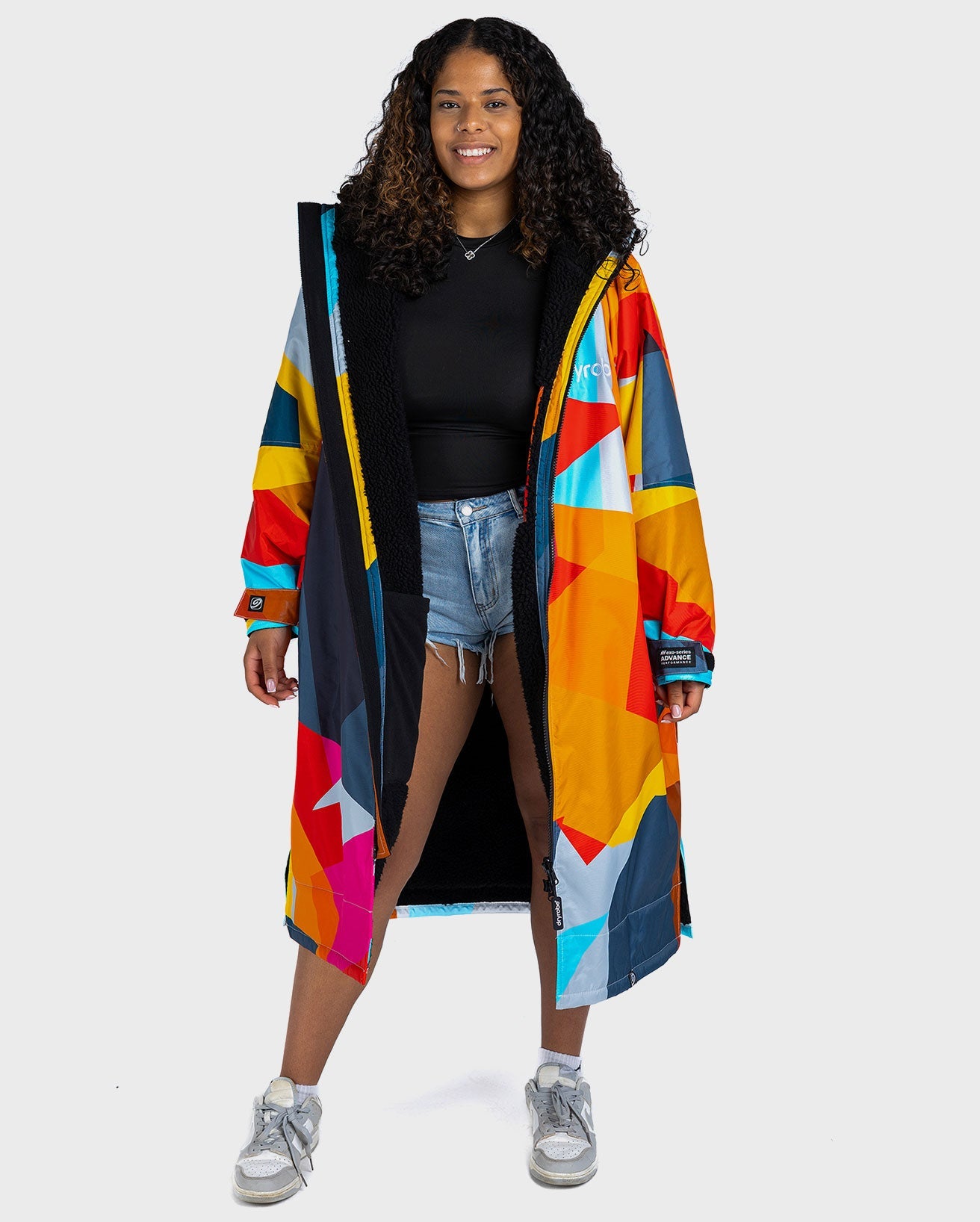 dryrobe® Advance Long Sleeve Changing Robe - Blue Camo | Orange ...