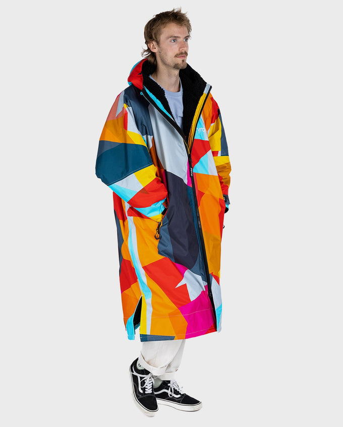 dryrobe® Advance Long Sleeve Changing Robe - Blue Camo | Orange ...