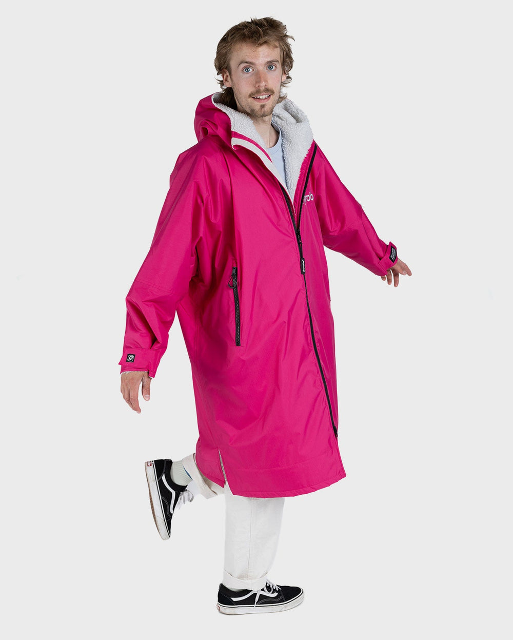 dryrobe® Advance Long Sleeve Changing Robe - Pink | Light Grey ...