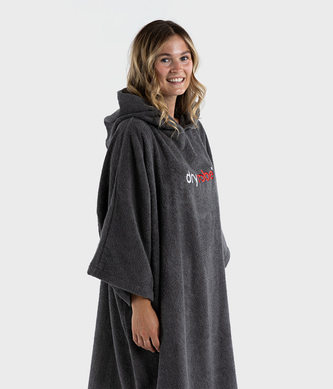 dryrobe ® Organic Towel dryrobe | Slate Grey | Towelling Change Robe ...